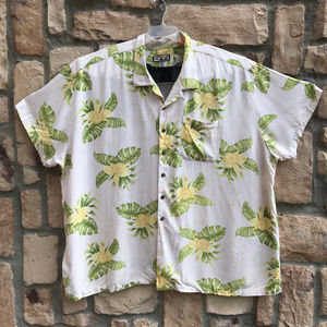 Caribbean Joe | Shirts | Caribbean Joe Palm Floral Tropical Shirt Sz 6x ...